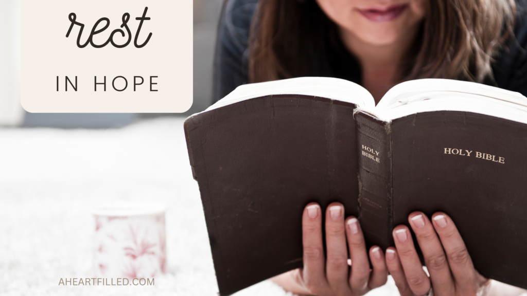 Rest In Hope Winter Bible Reading Plan - A Heart Filled